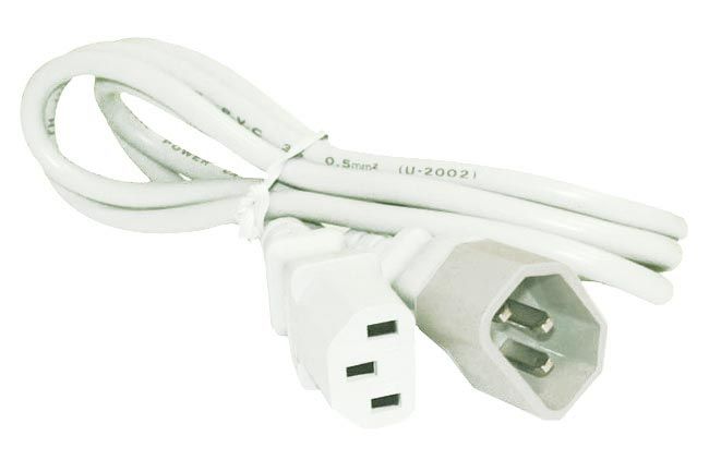 IEC 320 C13 to C14, External AC Power Extension Cord, 6-Foot, Grey ...