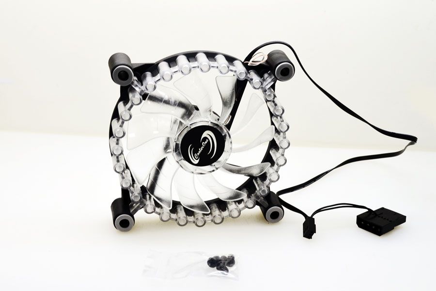 Cooler One 120mm 28-LED Ultra Silent Case Fan Anti-Vibration Rubber ...