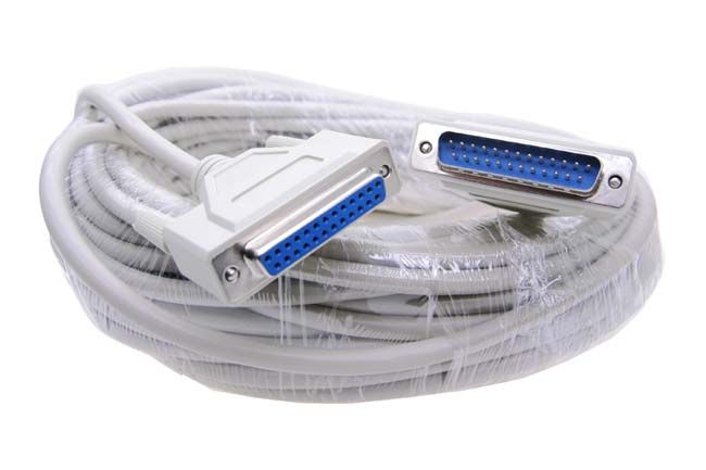 DB25M/DB25F, Straight thru Pin-out Serial Cable, 50 Feet – Wholesale ...